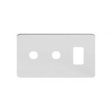 Soho Lighting Polished Chrome Flat Plate 3 Gang 1RM+2CM Dual Module ...