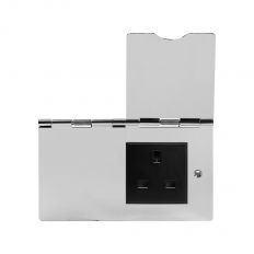 13A 1Gang Euro Module Floor Socket Polished Chrome - The Soho Lighting ...