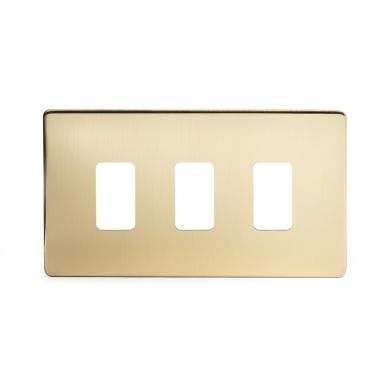 Soho Lighting Brushed Brass Blank Grid Module - The Soho Lighting Company