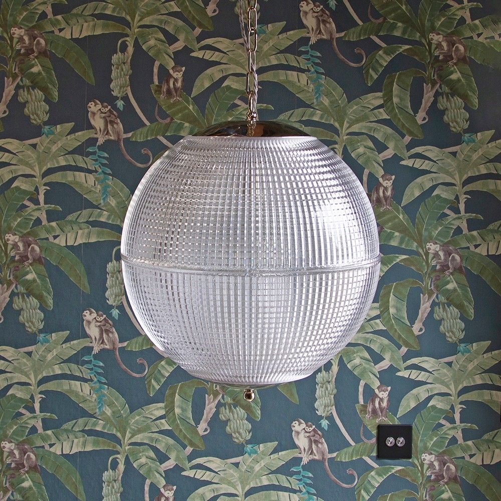 Hollen Globe Classic Nickel Glass Large Pendant Light - The Soho ...