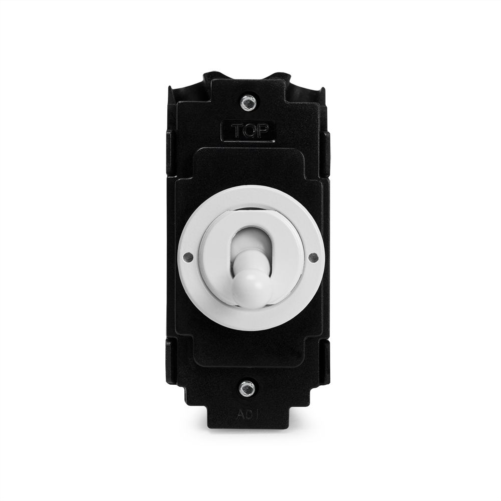 The Eldon Collection Flat Plate White Metal 2 Way Retractive Toggle ...