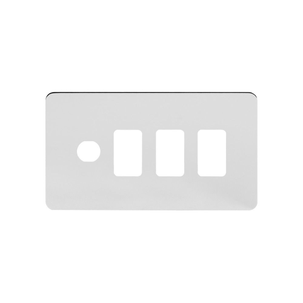 Soho Lighting Polished Chrome Flat Plate 4 Gang 3RM+1CM Dual Module ...