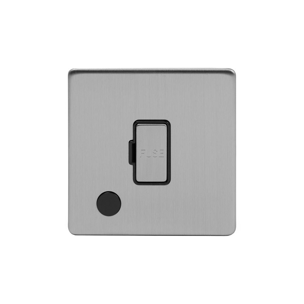 The Lombard Collection Brushed Chrome 13A Unswitched Connection Unit ...