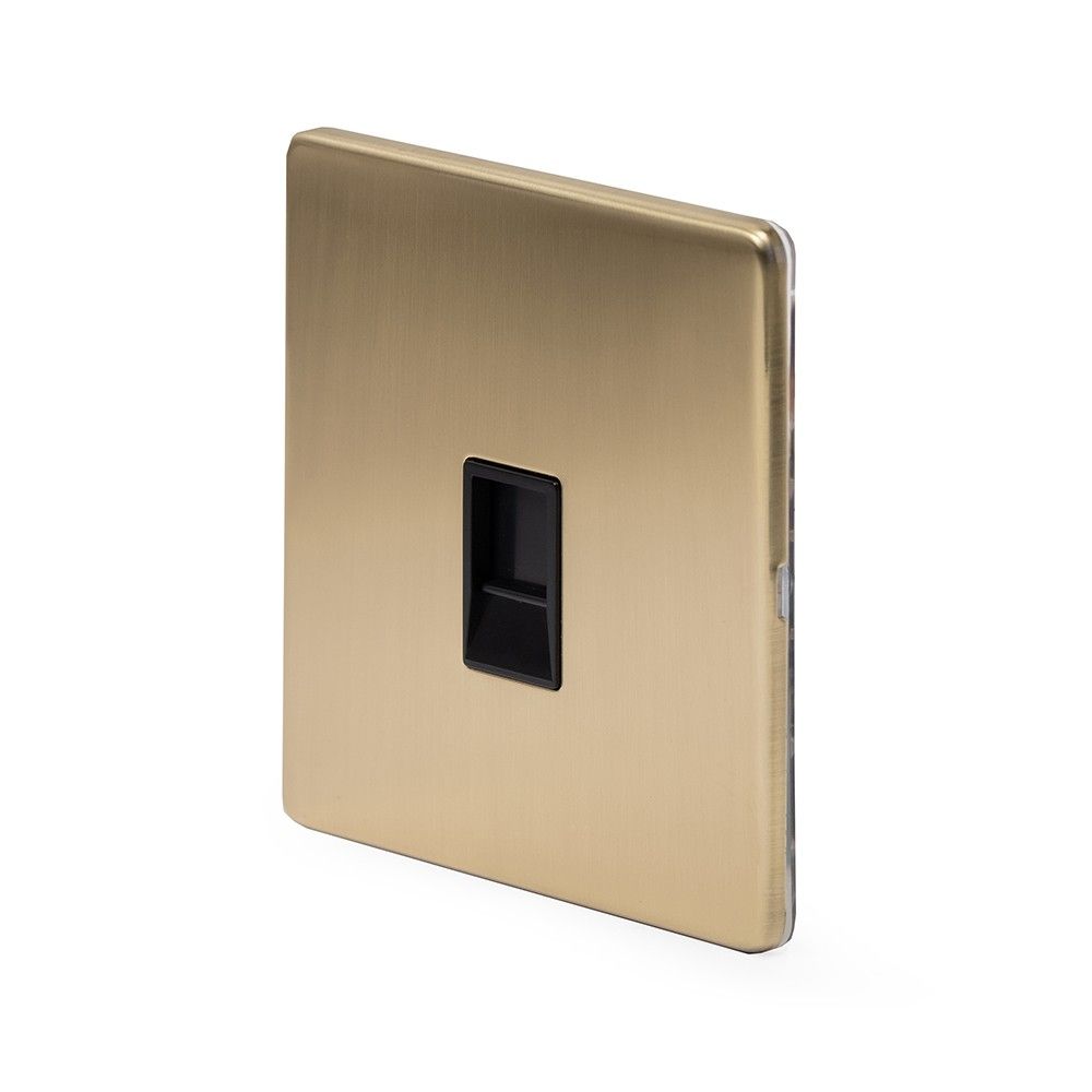 The Savoy Collection Brushed Brass 1 Gang Data Socket RJ45 Ethernet ...