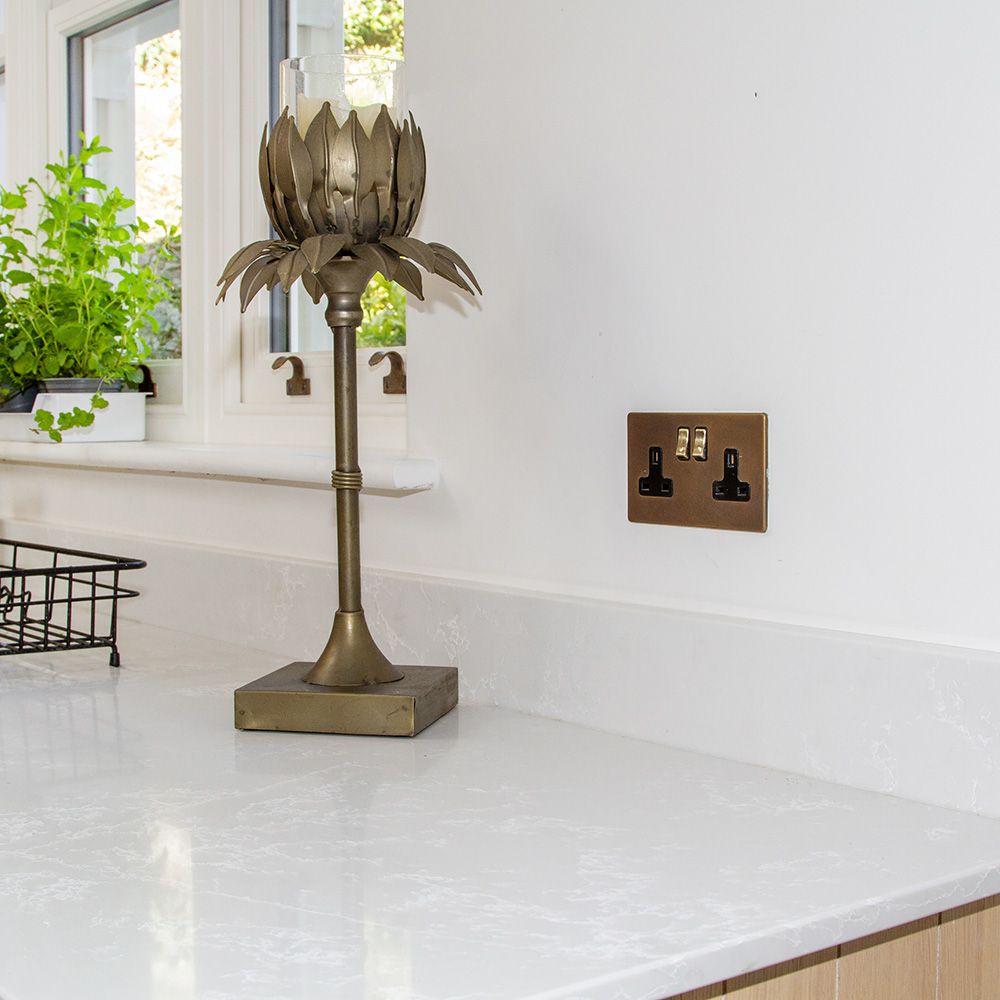 Soho Lighting Vintage Brass 2 Gang Double Pole Socket 13A - The Soho ...