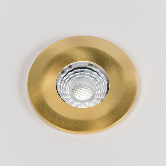 Brushed Brass Downlight |Fire Rated Fixed LED Downlights Dimmable - The ...