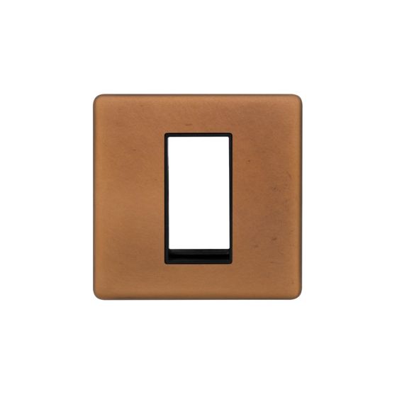 Soho Lighting Antique Copper 1 x 25mm EM-Euro Module Faceplate - The ...