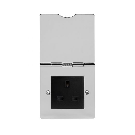 13A 1Gang Euro Module Floor Socket Brushed Brass - The Soho Lighting ...